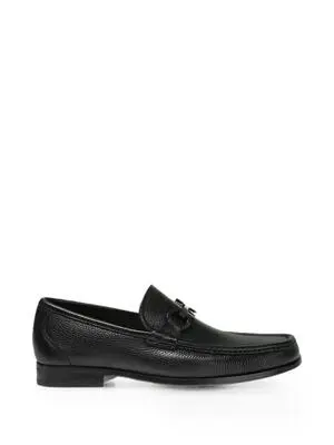 FERRAGAMO Gancini Pebbled Leather Loafers