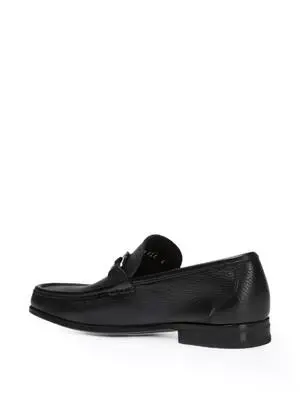 FERRAGAMO Gancini Pebbled Leather Loafers