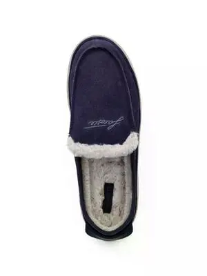 Lacoste Aubrey Faux-fur Trim Loafer-style Slippers