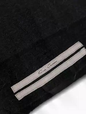Rick Owens Ribbed-knit Scarf - Black