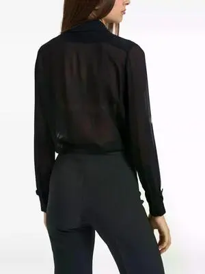 Elisabetta Franchi Logo-detail Sheer Shirt