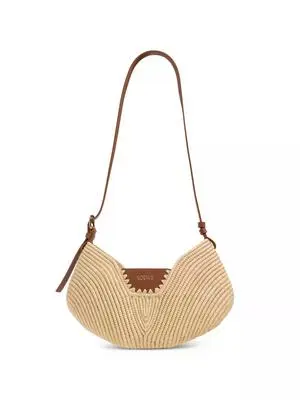 Loewe Medium Swing Bag In Raffia And Calfskin