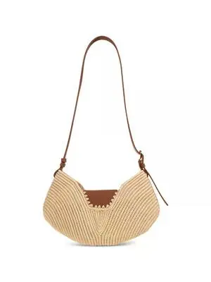 Loewe Medium Swing Bag In Raffia And Calfskin