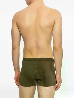 MAISON MARGIELA Waffle-knit Logo-patch Boxers