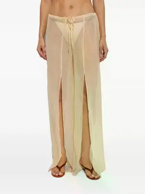 Balmain Silk Monogram Beach Trousers