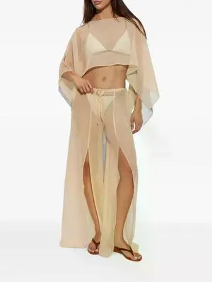 Balmain Silk Monogram Beach Trousers