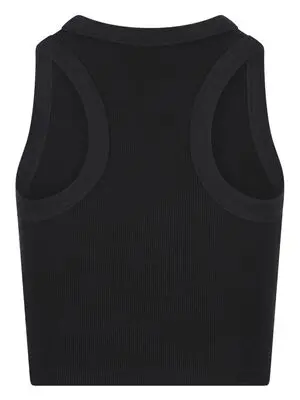 Givenchy Cotton Cropped Tank Top With Paris Print