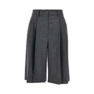 Emporio Armani Flannel Bermuda Shorts With Pinces
