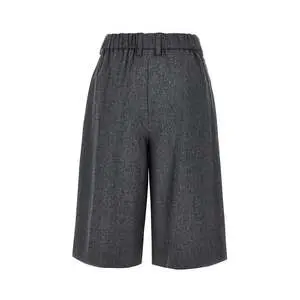 Emporio Armani Flannel Bermuda Shorts With Pinces