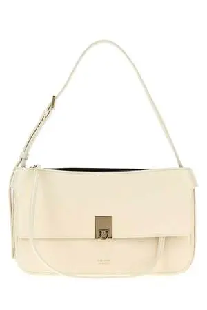 FERRAGAMO Salvatore Ivory Leather Cara Crossbody Bag - White