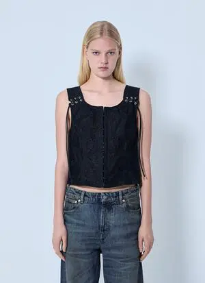 Our Legacy Corset Top With Lace Panel Construction