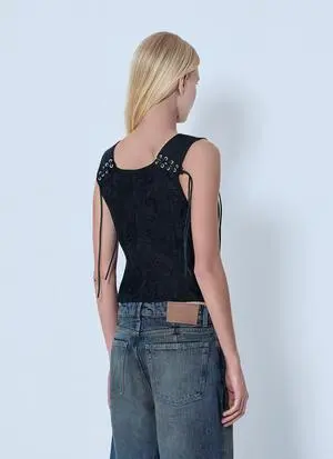 Our Legacy Corset Top With Lace Panel Construction