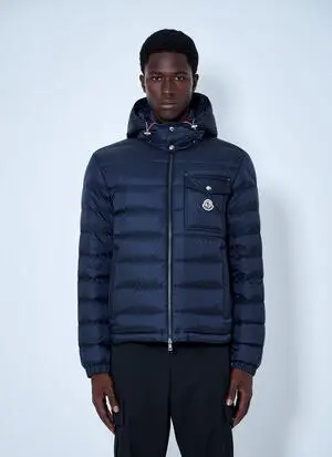 Moncler Verith Hooded Short Down Jacket - Blue