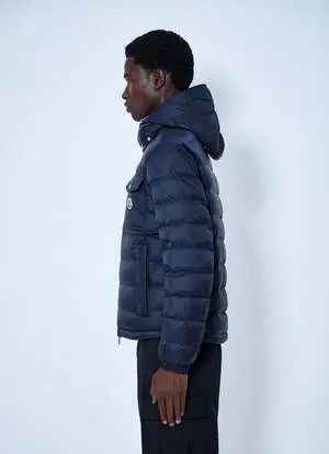Moncler Verith Hooded Short Down Jacket - Blue
