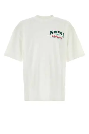 Amiri White Cotton Oversize T-shirt - Blue