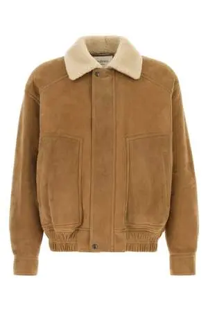 Saint Laurent Beige Shearling Jacket - Brown