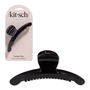 KITSCH Recycled Plastic Large Arched Clip - Black
