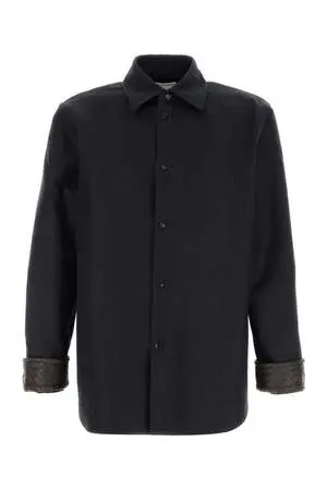 Bottega Veneta Gabardine Oversize Shirt - Black
