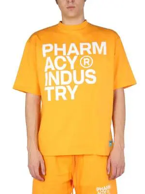 PHARMACY INDUSTRY Logo Print T-shirt - Orange