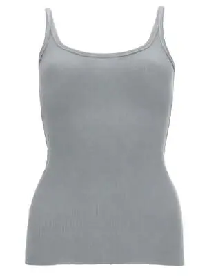 MSGM Ribbed Stretch-knit Camisole - Grey