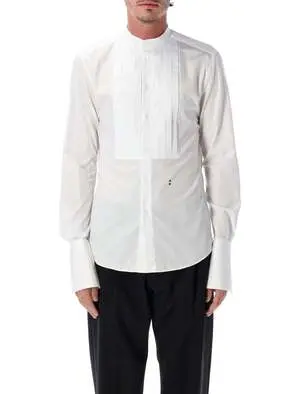 Fendi Fendi Men's Cotton Tuxedo Dress Shirt Bianco