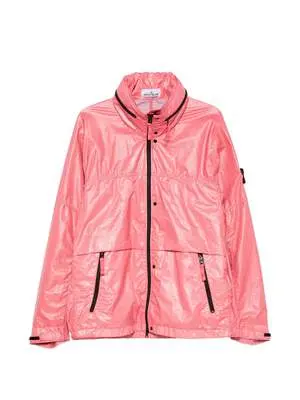 Stone Island Logo-patch Crinkled-finish Jacket For