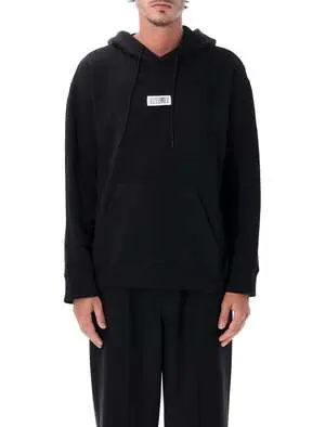 MAISON MARGIELA Cotton Pullover Hoodie With Logo Patch