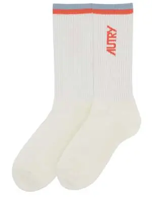 AUTRY Logo Socks - White