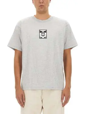 Obey Classic Logo Graphic T-shirt - Grey