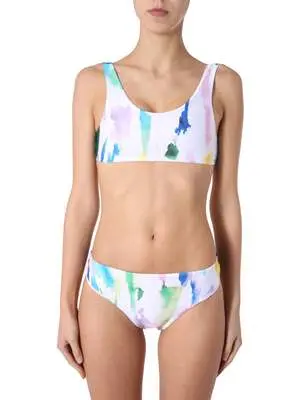 Être Cécile Printed Logo Bikini Top - Multicolour