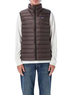 Patagonia Down Sweater Recycled Nylon Puffer Vest - Marrone