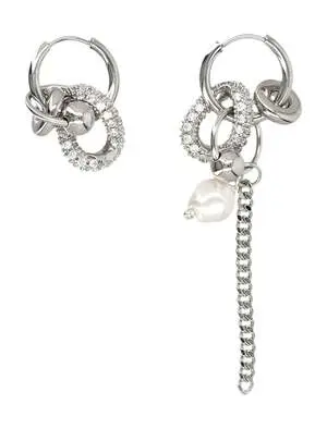 JUSTINE CLENQUET Mixed Charm Hoop Earrings