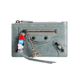 Balenciaga Le City Long Card Holder Grey