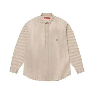 Supreme Loose Fit Oxford Shirt Stripe - Tan