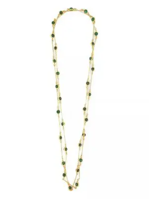 Sylvia Toledano Malachite Beaded Necklace - Gold