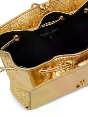 Patrizia Pepe Metallic Leather Mini Bag