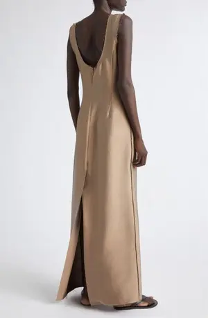 KALLMEYER Isadora Frayed Summer Virgin Wool Blend Gown