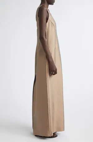 KALLMEYER Isadora Frayed Summer Virgin Wool Blend Gown