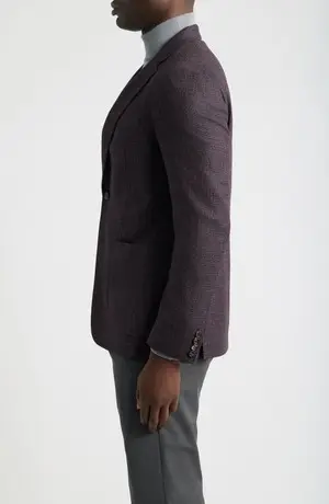 Canali Kei Trim Fit Solid Wool Sport Coat