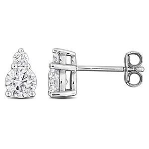 JULIANNA B. Lab-grown Diamond Two-stone Stud Earrings