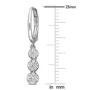 JULIANNA B. Lab-grown Diamond 3-stone Drop Earrings