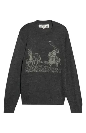 ONE OF THESE DAYS Just For A Moment" Printed Wool Blend Sweater