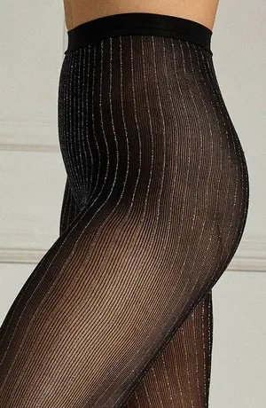 STEMS Metallic Stripe Semi Opaque Tights