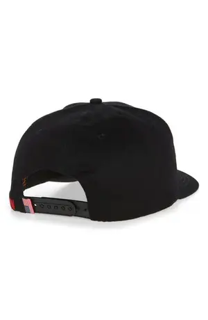 RODEO WORK WEAR Rodeo Embroidered Cotton Twill Snapback Baseball Cap - Black/red