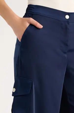 Bernardo Wide Leg Bellows Pocket Trousers