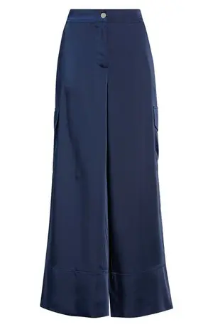 Bernardo Wide Leg Bellows Pocket Trousers
