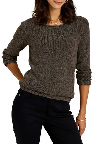Tommy Bahama Opal Shore Crewneck Sweater Double Chocolate