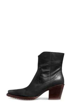 LEANNE FORD, MADE BY BEEK Leanne Ford X Beek Western-inspired Leather Block Heel Booties