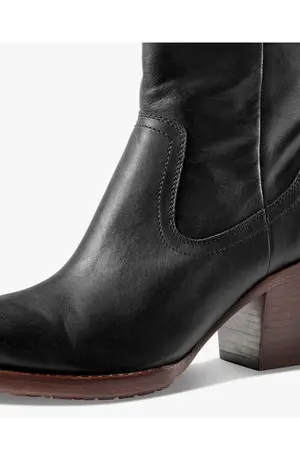 LEANNE FORD, MADE BY BEEK Leanne Ford X Beek Western-inspired Leather Block Heel Booties