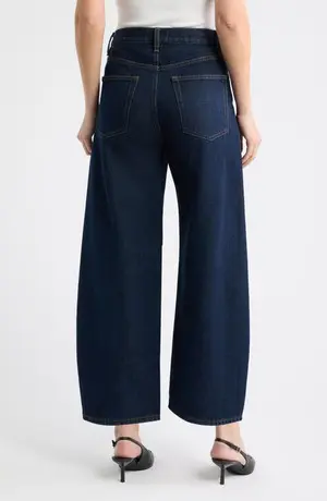FRAME The Bow High Waist Crop Wide Leg Jeans - Rinse